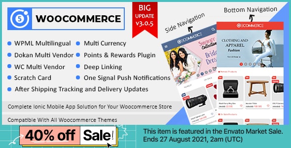 Ionic Woocommerce Ionic 5 Full Mobile App For Ios And Android With App Setting Wordpress Plugin